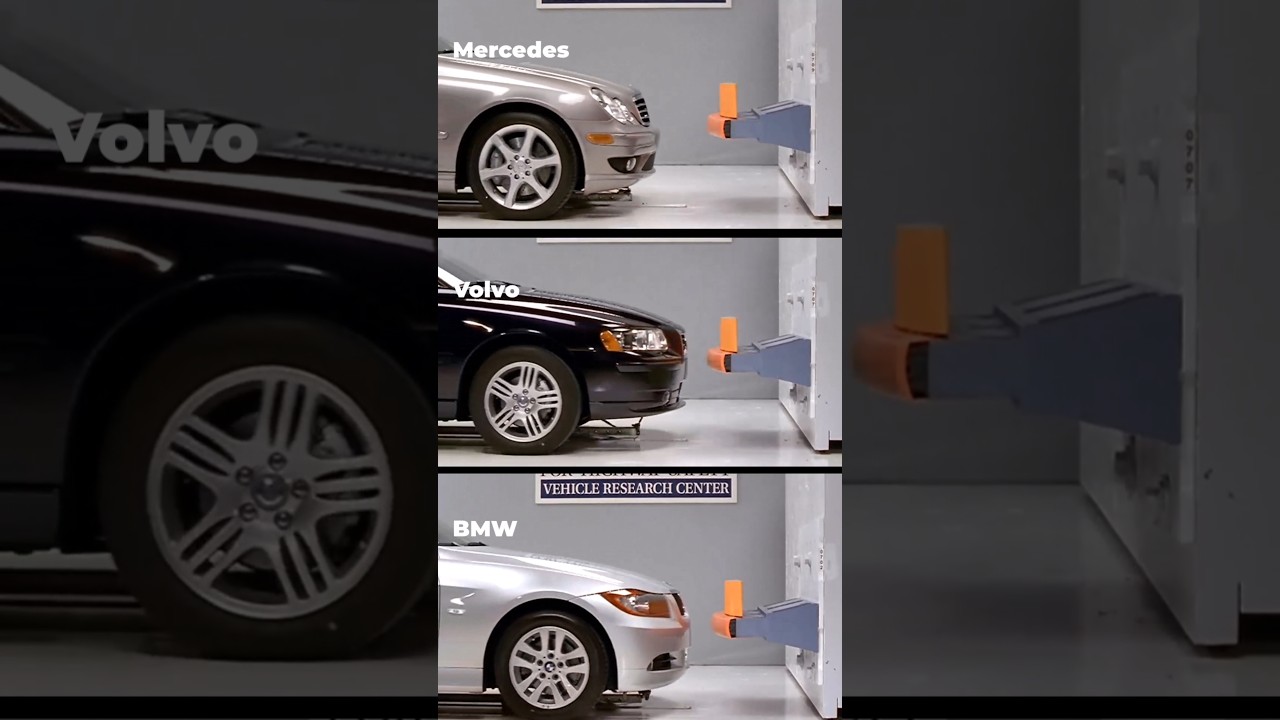 Ultimate Crash Test Showdown: BMW vs. Volvo vs. Mercedes at 40mph! Who’s the Toughest?