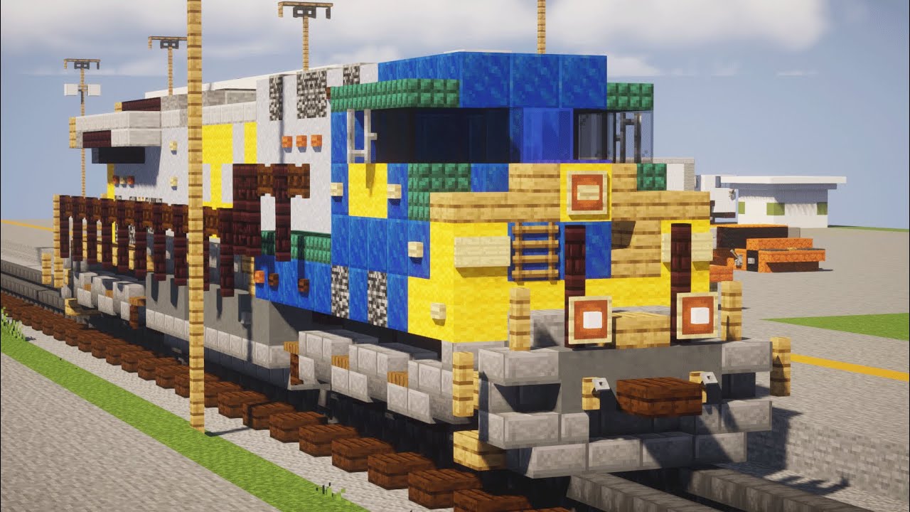 Minecraft CSX AC6000CW YN2-BC2 Train Tutorial