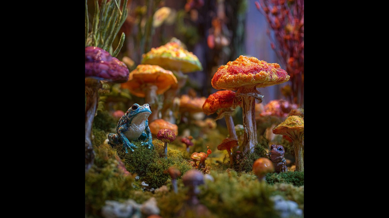 ✨ Magical Frog Forest | Fantasy Ambient 🐸🍄 Night Whispers & Dreamy Relaxing Sounds