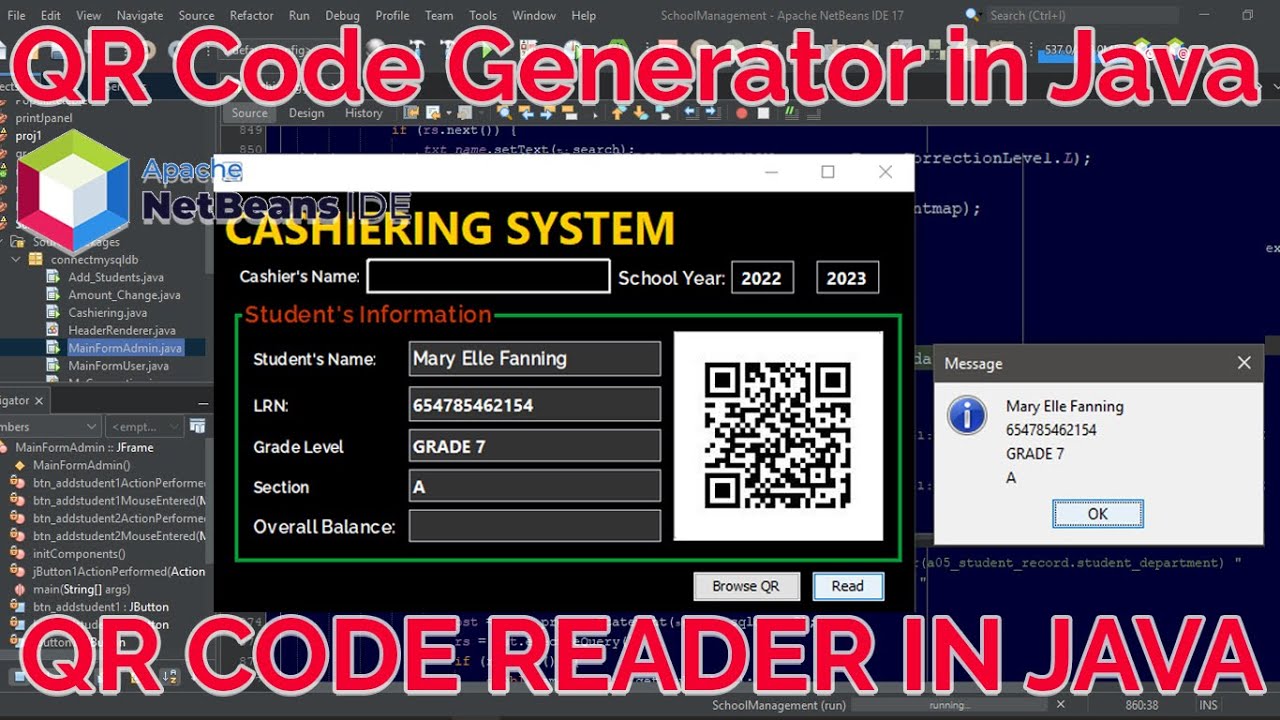 Java Programming - QR Code Generator and Reader - Generate and Read QR Code in JAVA