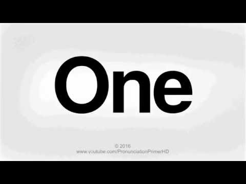 How To Pronounce One | Pronunciation Primer HD