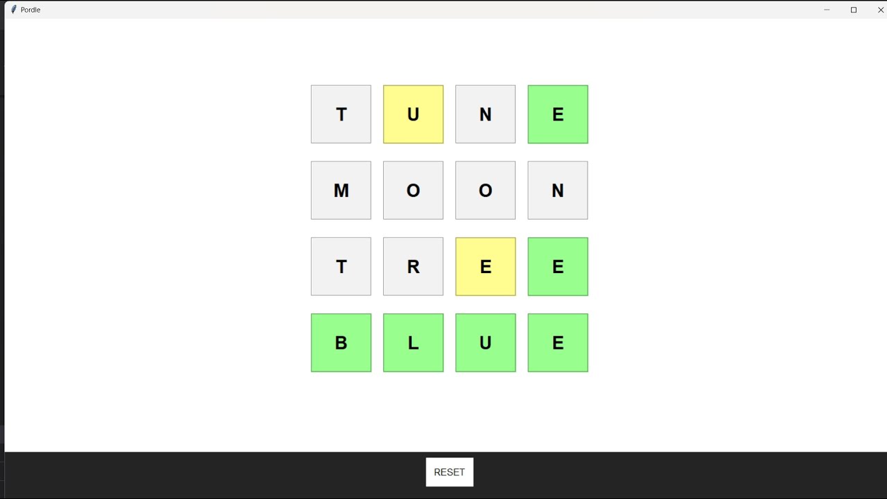 Wordle In Python Using Tkinter | Intermediate Project