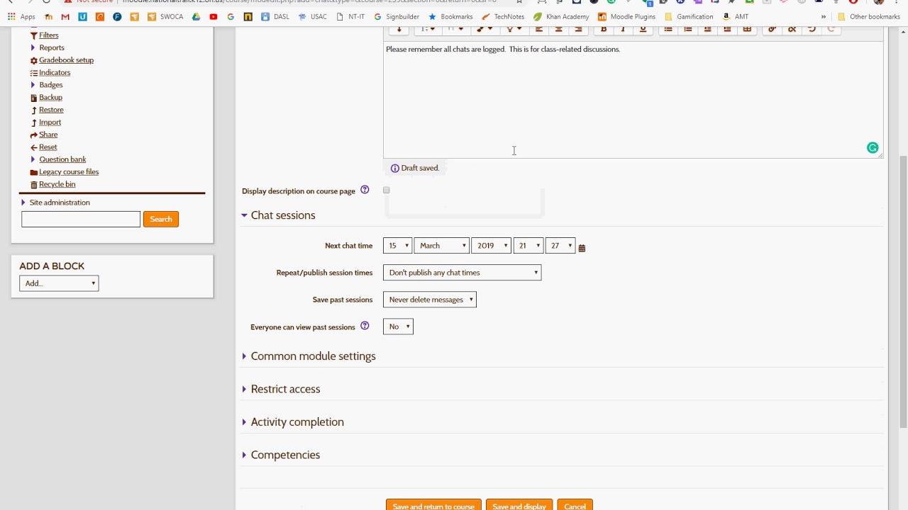 How to use Moodle Chat