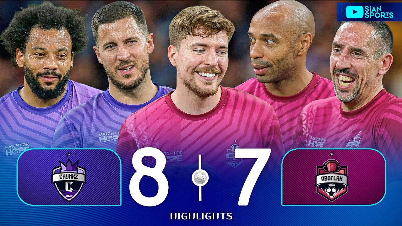 MR BEAST, HENRY, MARCELO, RIBERY, HAZARD FOOTBALL LEGENDS AND INFLUENCERS! CHARITY GAME 2026