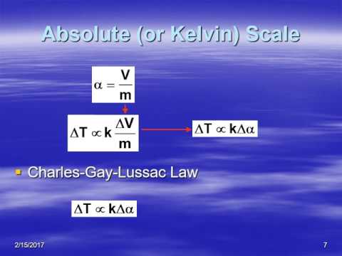 ATSC 240 Kelvin Temperature Scale and Absolute Zero