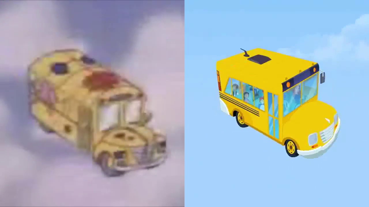 Both Magic School Bus  intros side by side