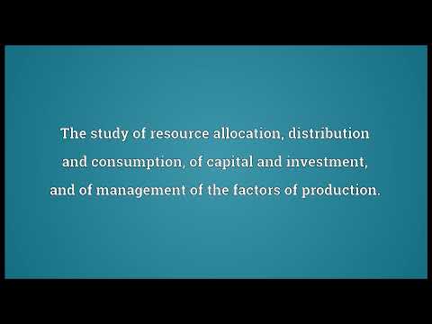 Economics Meaning