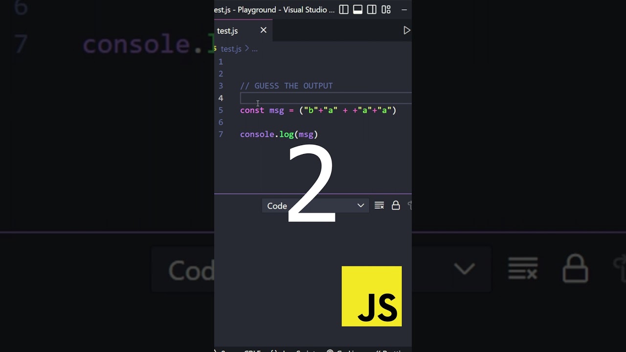 Javascript is weird : QUIZ - Can you guess the output #js #coding
