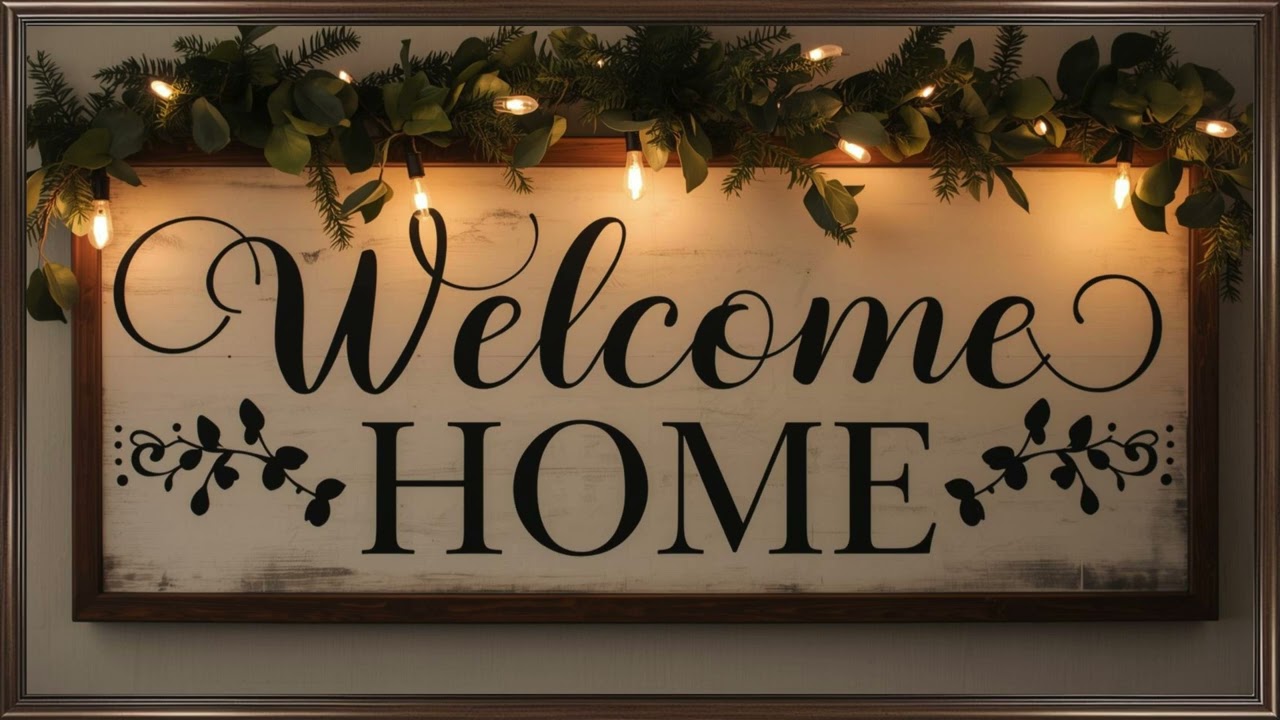 Welcome Home Sign / 4K / Wallpaper / Screensaver / TV Art / Frame Art