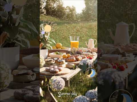 Summer Picnic Scene / 3D Render Setup made in Maya #3dmodeling
