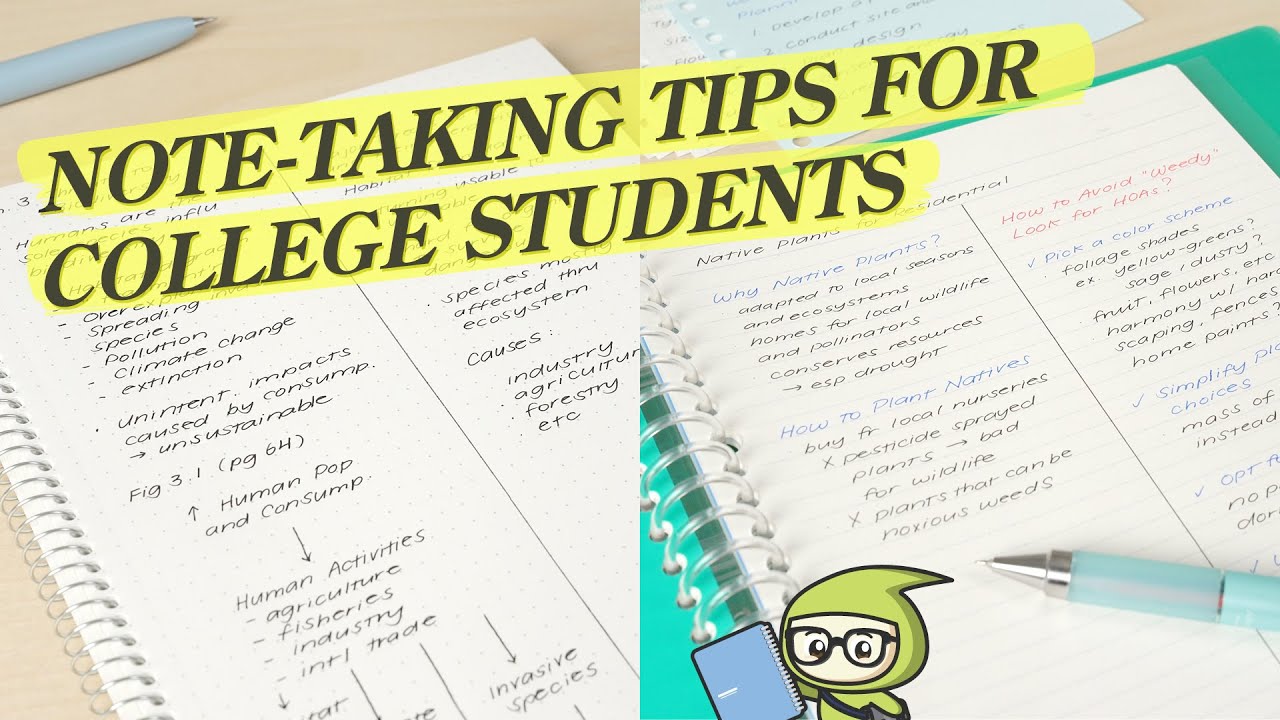 Note-taking Tips for NEW College Students that are ACTUALLY Helpful 🎓