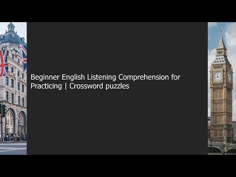 Crossword puzzles | Beginner English Listening Comprehension for Practicing