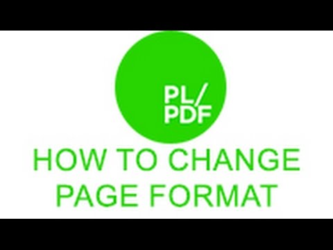 How to change the page's format in PL/PDF