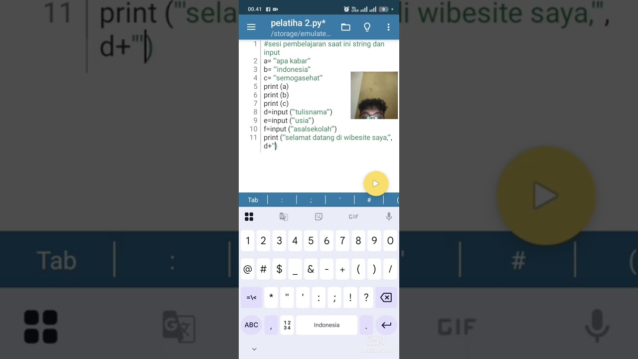 Python dasar #2 string dan input