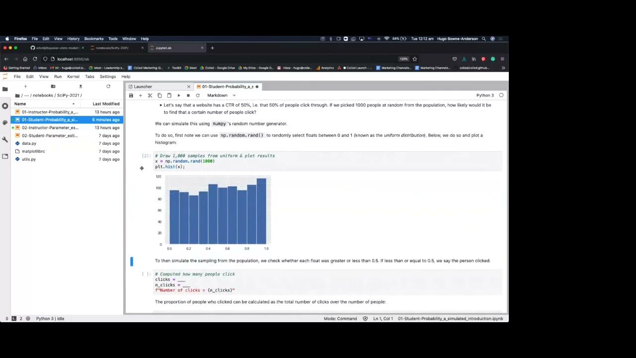 Bayesian Data Science by Simulation | SciPy 2021