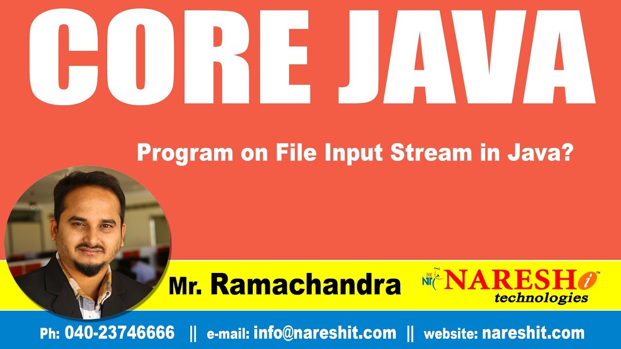 Core Java Tutorial | Program on File Input Stream in Java? | By Mr.Ramchander
