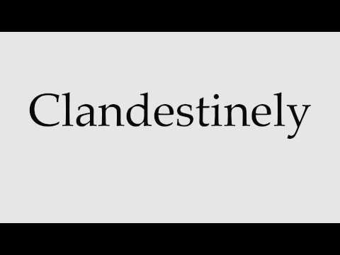 How to Pronounce Clandestinely