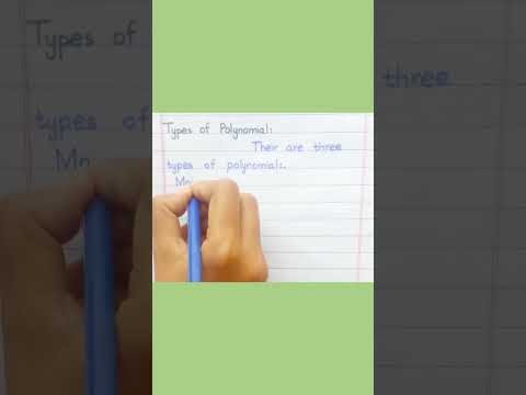 Types of Polynomial #shorts
