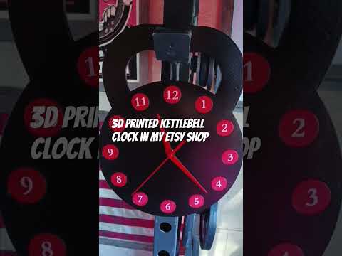 OBJ file Kettlebell clock for homegym fitness 🕰️・3D printing model to download・Cults