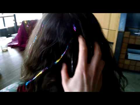 Rainbows and silvers Faery hair sparkles