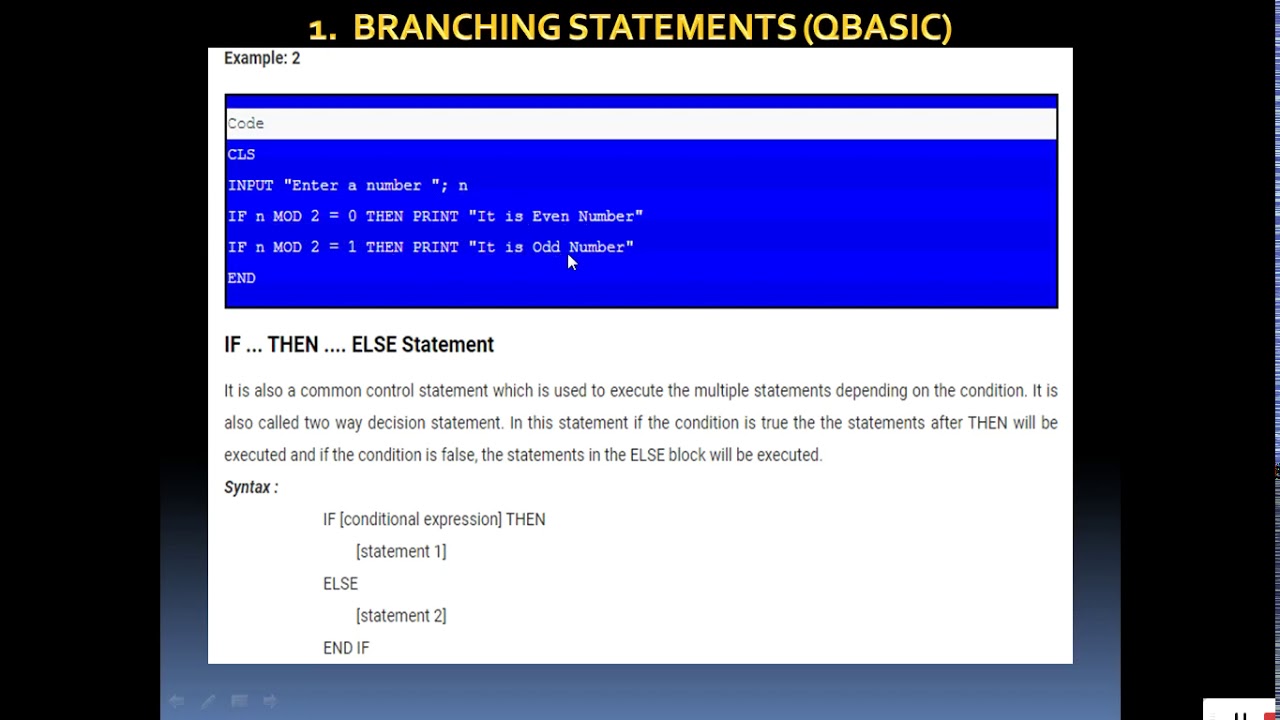 CLASS : VII  |  CH - 5  | QBASIC PROGRAMMING CONSTRUCT  | PART -1 | MR. SACHIN VERMA