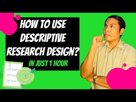 ✅Check this before planning to use DESCRIPTIVE RESEARCH DESIGN!