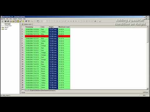 How to use the NEXYGENPlus material testing software Statistical Features