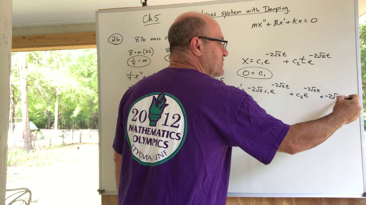 Differential Equations ch 5 damping example