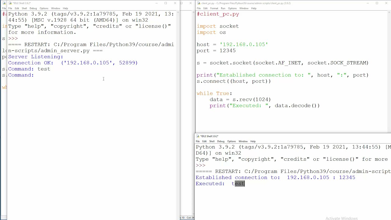 Remote Administration Tool - Python - Server and Client - [ Part 1 ]