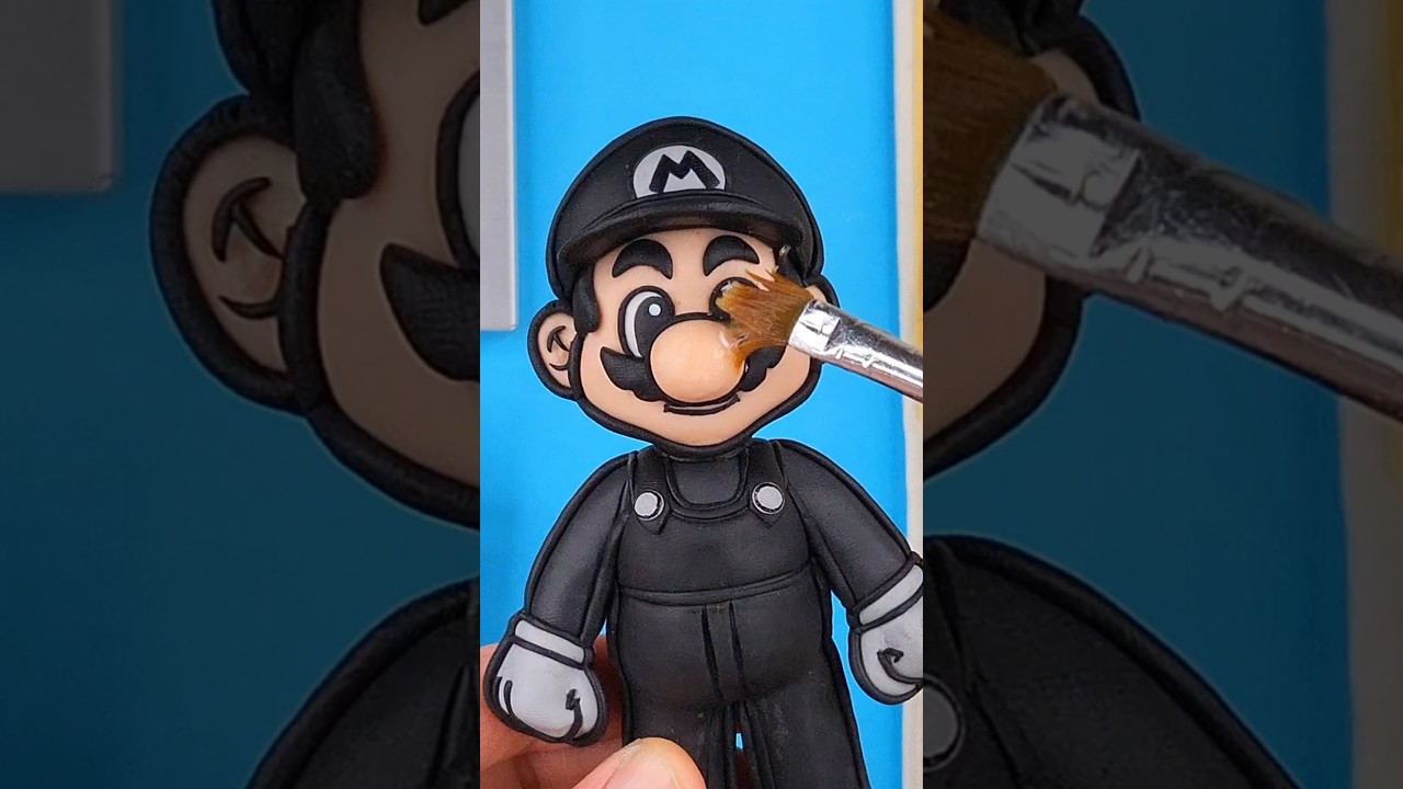 Super Mario Galaxy MOVIE ⭐ Sculpting Mario with Clay ASMR #shorts #asmr