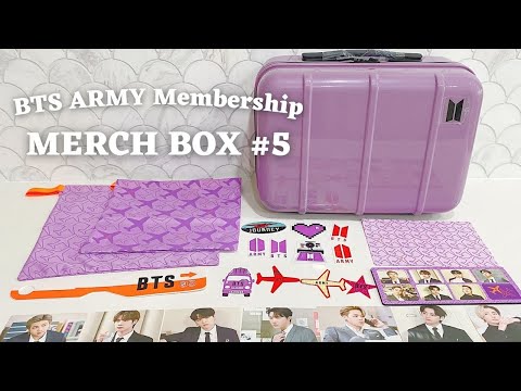 BTS MERCH BOX #5 | ARMY Membership Merch Pack | UNBOXING ASMR [4K]