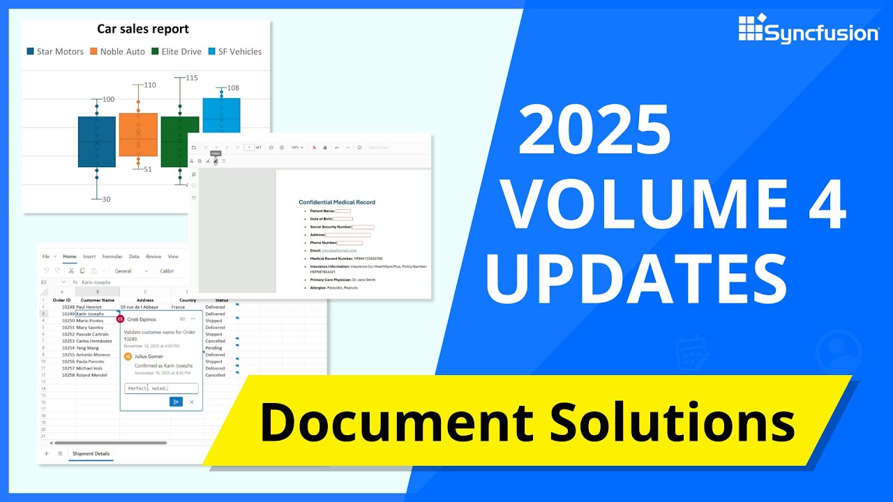 Syncfusion Essential Studio Document Solutions Updates—2025 Volume 4