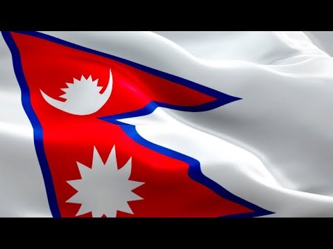 Nepal waving flag. National 3d Nepali flag waving. Sign of Kathmandu. Nepal flag full HD