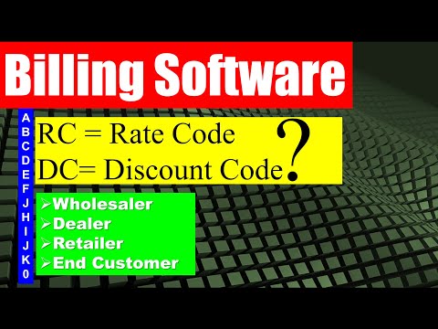 What is RC/DC Rate Code & Discount Code in EBase EazyBilling & Accounting Software.