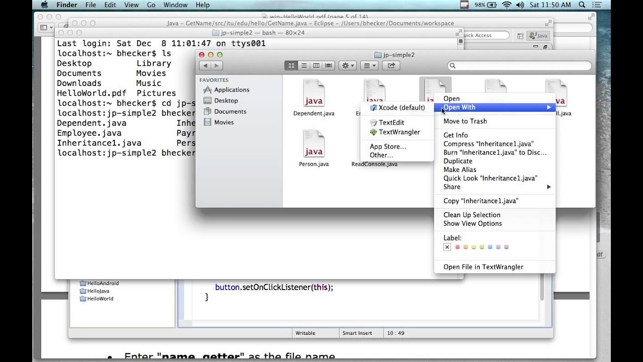 Java for Android Development (Level: Beginning) 12/8/12