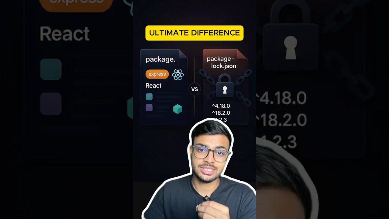 package.json vs package-lock.json: The Secret Every Dev Must Know!  #developers #js #frontend