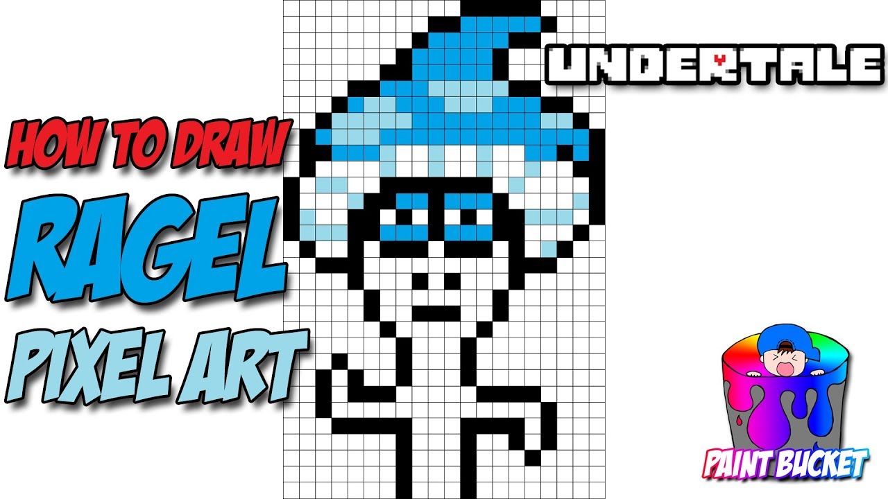 Undertale Ragel - How to Draw Undertale 8-Bit Pixel Art