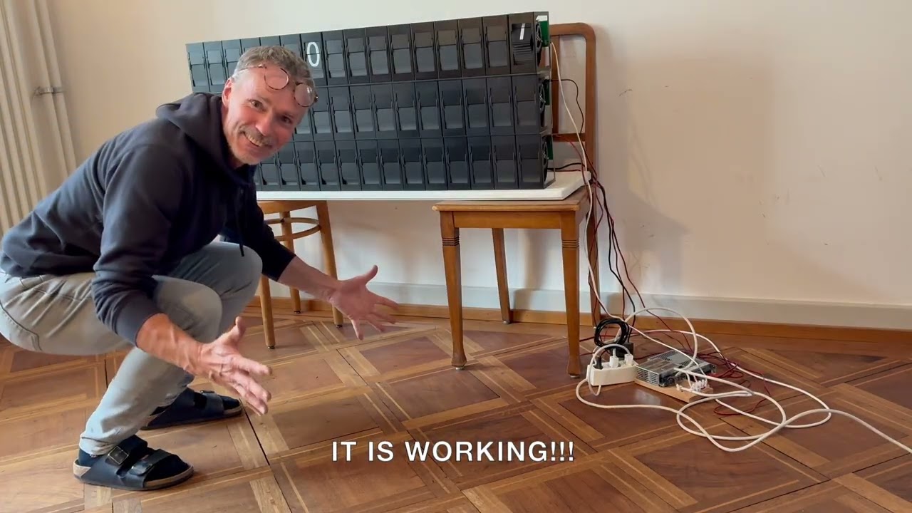 DIY Split Flap Display, 48 Modules