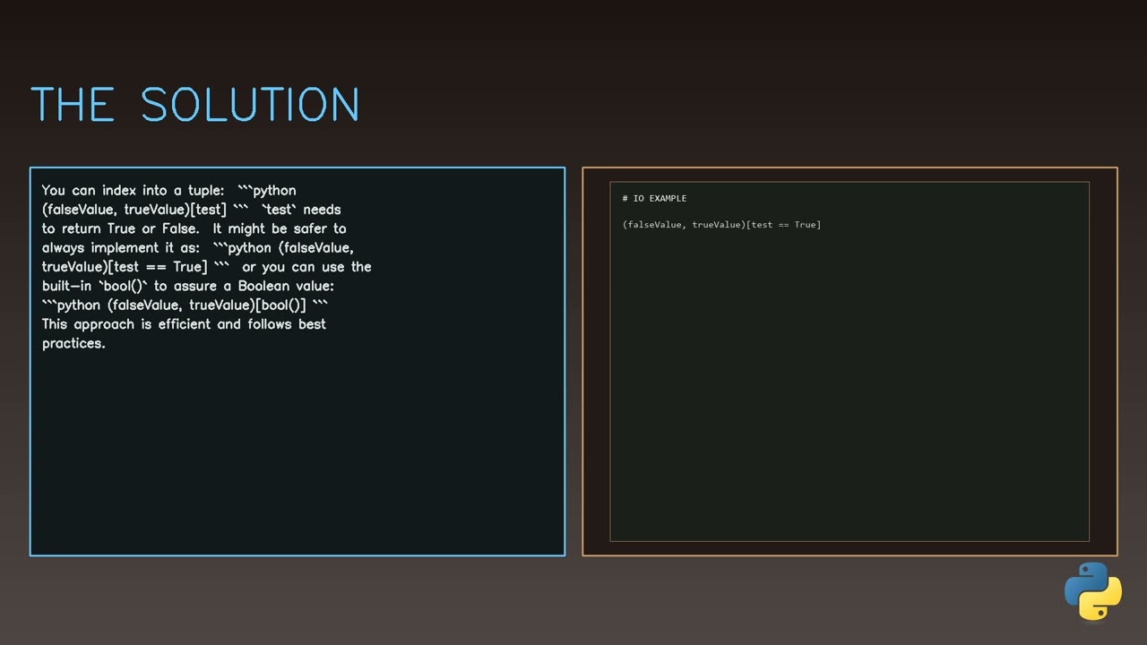 #Shorts Python Tutorial: Does Python have a ternary conditional operator