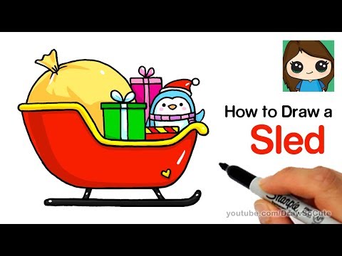 How to Draw a Sled Step by Step || Christmas Sled Drawing – I'm ...