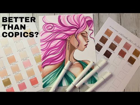 Is THIS the best SKIN TONE Alcohol Marker set and COPIC alternative?? CHOTUNE review and demo!