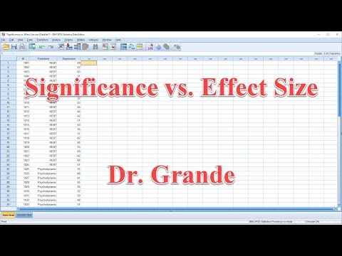Significance vs. Effect Size for One Way ANOVA using SPSS