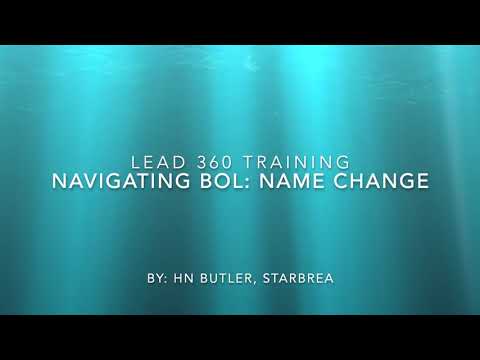 Name Change Tutorial