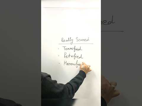 Better words over really scared one / Terrified, petrified, horrified #english #shorts #motivation
