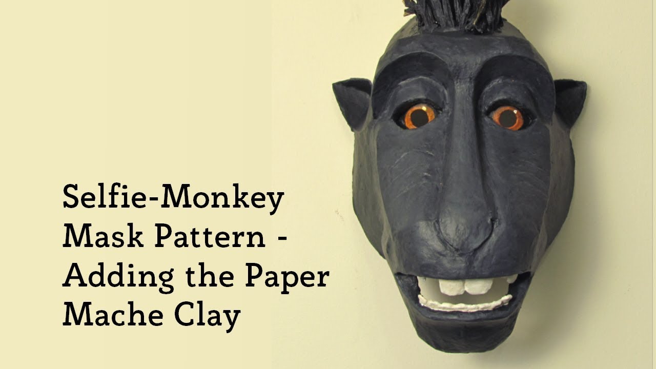 Paper Mache Selfie Monkey Mask