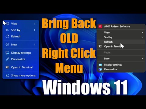 Bring Back OLD Context MENU in Windows 11 | Windows 11 Enable OLD Context Menu | Right Click Menu.