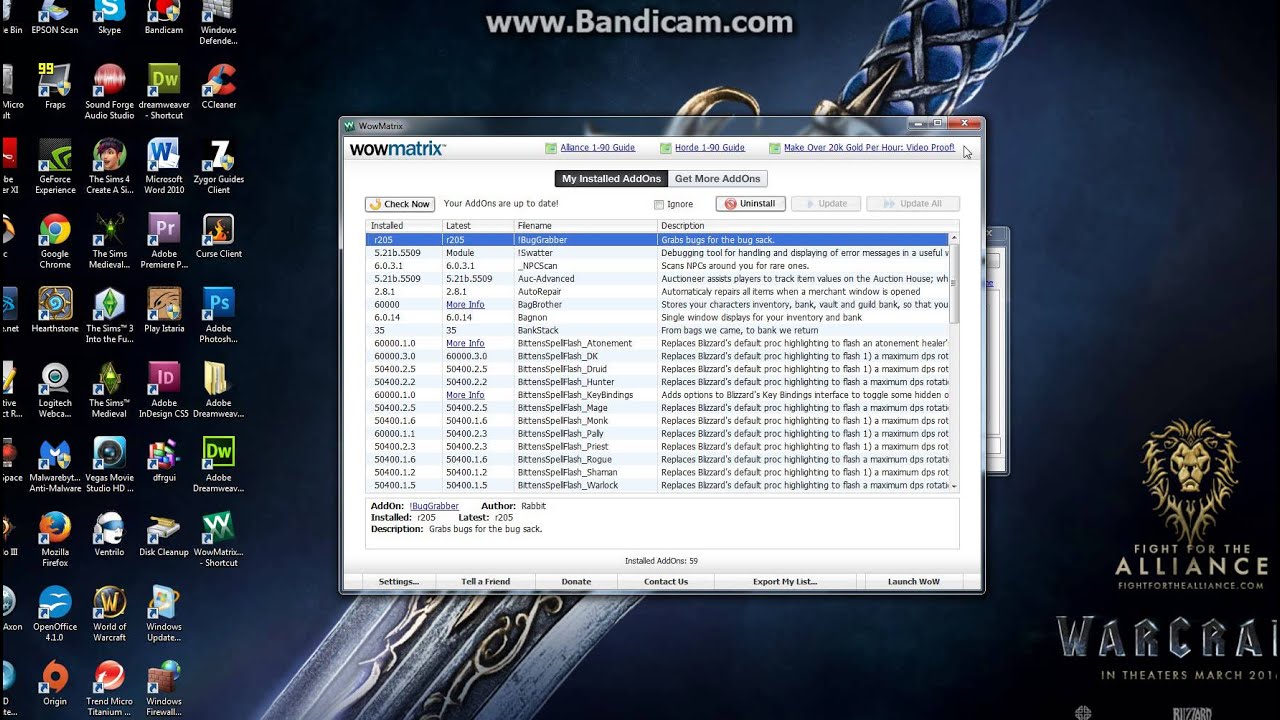 How to install addons for wow using wowmatrix