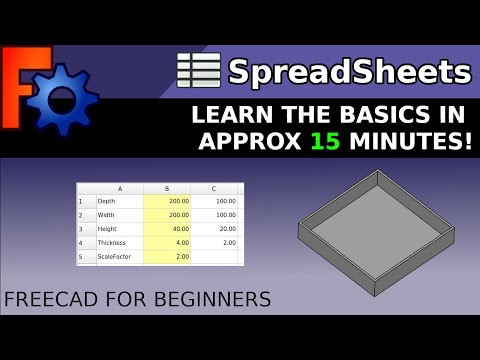 FreeCAD: Learn How To Build a Spreadsheet Driven Model in 15 minutes. Quick and Easy for Beginners