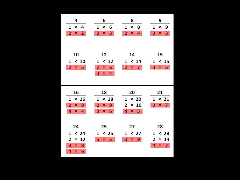 Chapter 7 - Lesson 9: "Matching Factor Pairs"