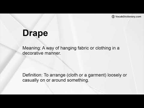 Drape Meaning